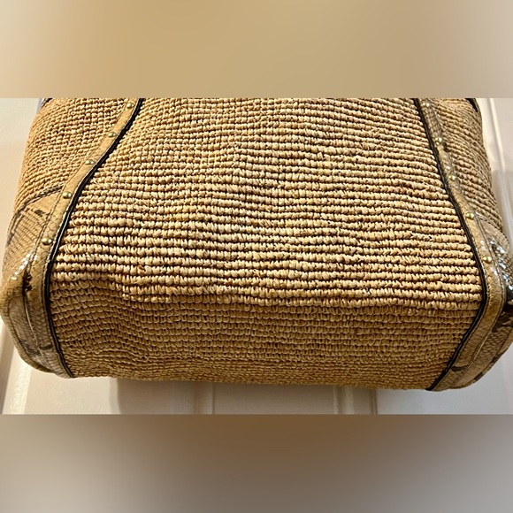 Coach | Bags | Coach Python Straw Natural Large Tote | Poshmark